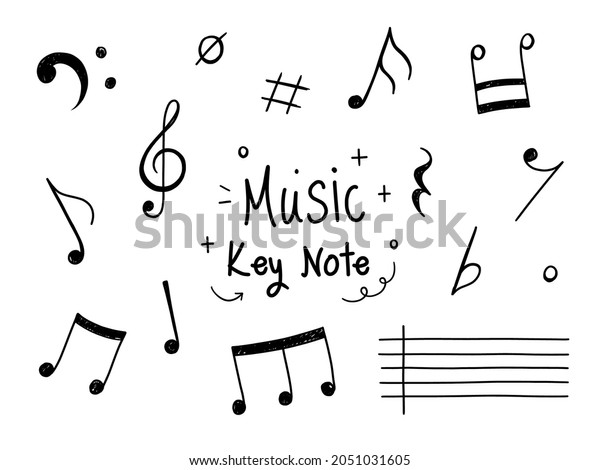 Music Key Notes Vector Illustration Stock Vector (Royalty Free ...
