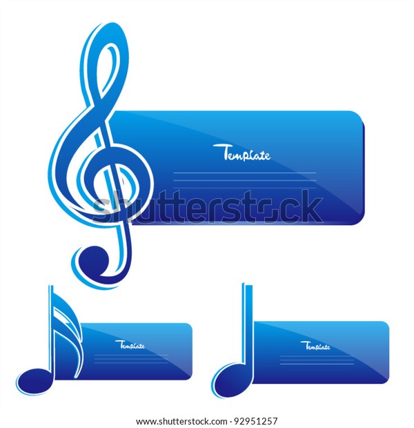Music Label Design Stock Vector (Royalty Free) 92951257