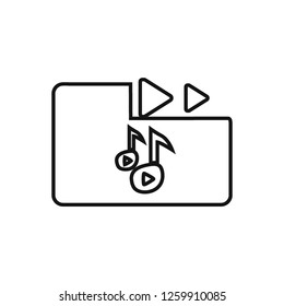 Music Line Vector Icon Stock Vector (Royalty Free) 1259910085 ...