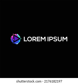 Music Logo Design Modern Triangle Stock Vector (Royalty Free ...
