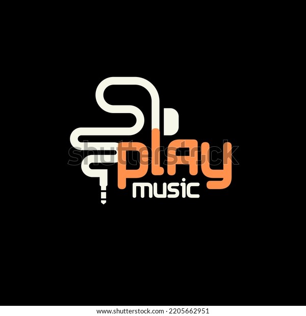 Music Logo Vector Image Line Text Stock Vector (Royalty Free ...