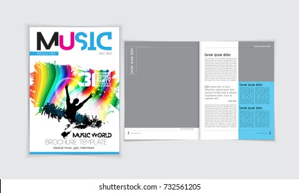 Music Magazine Layout Vector Stock Vector (Royalty Free) 732561223 ...