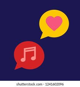 Music Message Vector Icon Stock Vector (Royalty Free) 1241602096 ...