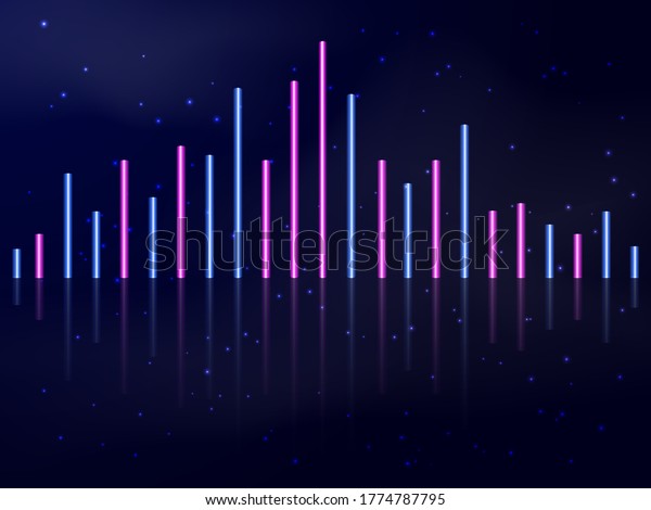 Music Neon Equalizer Vector Stock Illustration Stock Vector (Royalty ...
