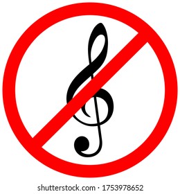 Music Not Allowed Sign Vector No Stock Vector (Royalty Free) 1753978652 ...