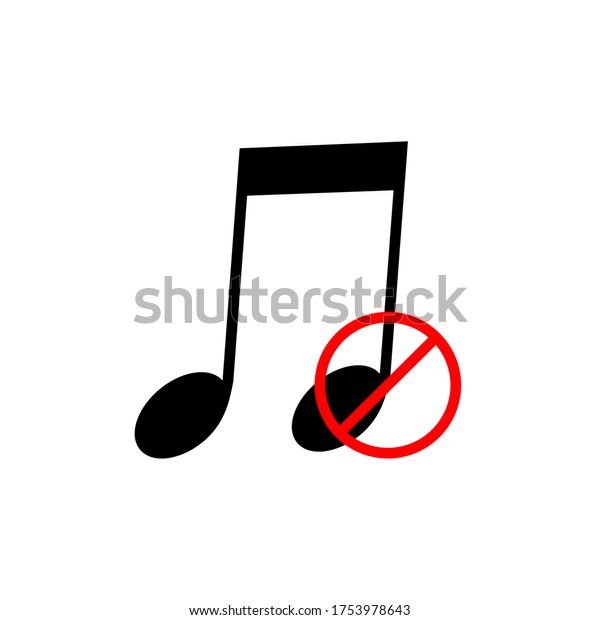 Music Not Allowed Sign Vector No Stock Vector (Royalty Free) 1753978643 ...