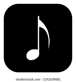 Music Note App Icon On White Stock Vector (Royalty Free) 2192639081 ...