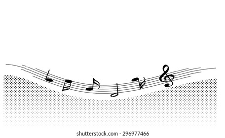 Music Note Background Stock Vector (Royalty Free) 296977466
