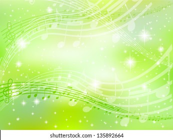 Music Note Background Green Stock Vector (Royalty Free) 135892664 ...