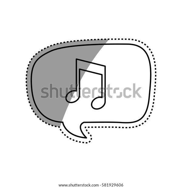 Music Note Bubble Icon Vector Illustration Stock Vector (Royalty Free ...
