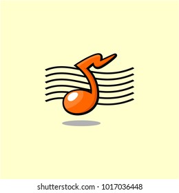 Music Note Cartoon Icon Logo Vector Stock Vector (Royalty Free ...