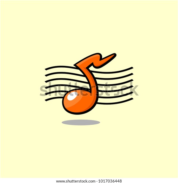 Music Note Cartoon Icon Logo Vector Stock Vector (Royalty Free ...