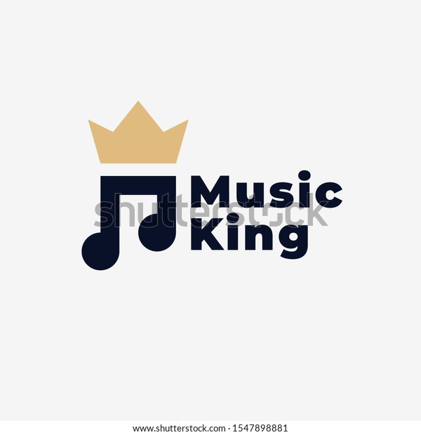 Music Note Crown Illustration Logo Template Stock Vector (Royalty Free ...