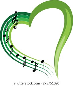 Music Note Heart Shape Icon Stock Vector (Royalty Free) 275751020 ...