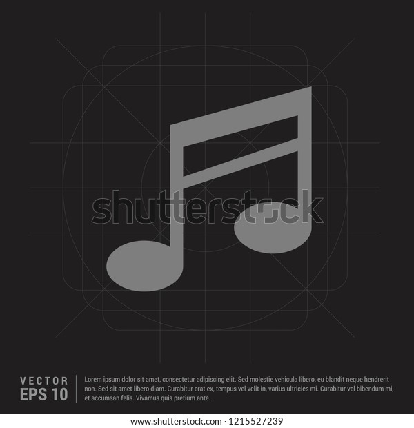 Music Note Icon Black Creative Background Stock Vector (Royalty Free ...