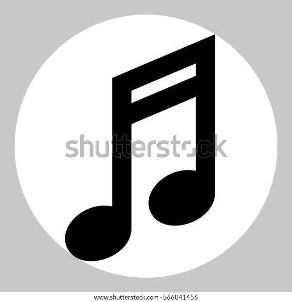 Music Note Icon Black Icon White: เวกเตอร์สต็อก (ปลอดค่าลิขสิทธิ์ ...