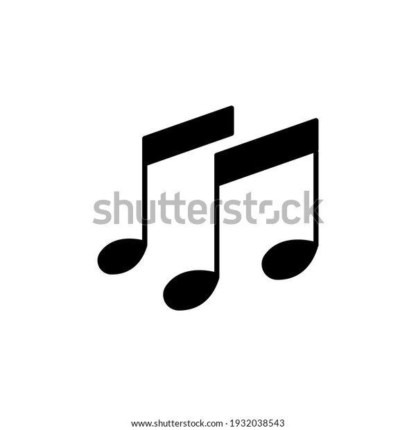 Music Note Icon Simple Illustration Editable Stock Vector (Royalty Free ...