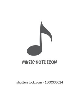 Music Note Icon Simple Silhouette Flat Stock Vector (Royalty Free ...