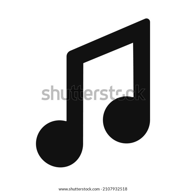 Music Note Icon Symbol Vector Stock Vector (Royalty Free) 2107932518 ...