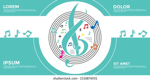 Music Note Icons Music Scale Music Stock Vector (Royalty Free ...