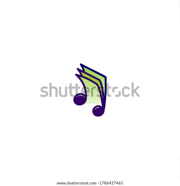 Music Note Paper Sheets Logo Stock Vector (Royalty Free) 1786427465 ...