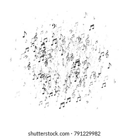Illustration Many Little Messy Music Notes Stock Vector (Royalty Free ...