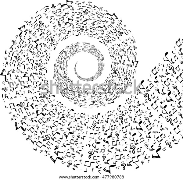 Music Notes Bass Treble Clef Black Stock Vector (Royalty Free ...