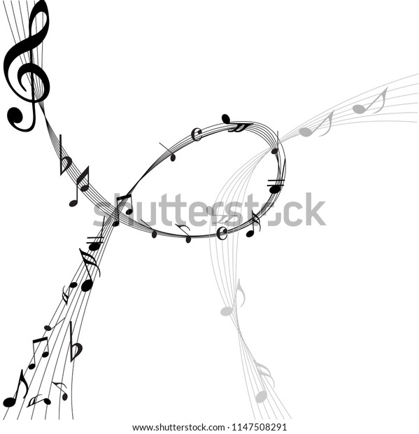 Music Notes Black Abstract Music Notes Stock Vector (Royalty Free ...