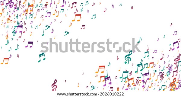 Music Notes Cartoon Vector Wallpaper Symphony Stock Vector (Royalty ...