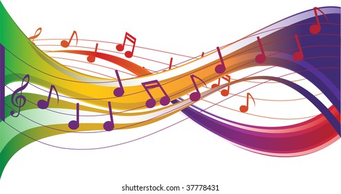Different Colored Sheet Music Stock Vector (Royalty Free) 1302325081