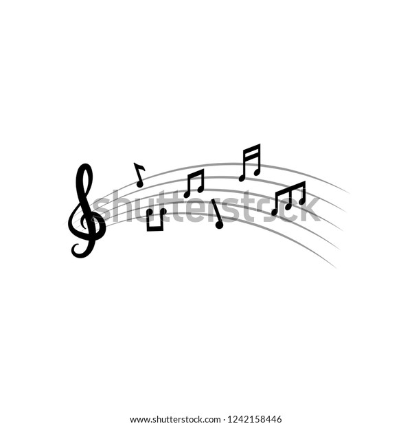 Music Notes Graphic Design Template Vector Stock Vector (Royalty Free ...