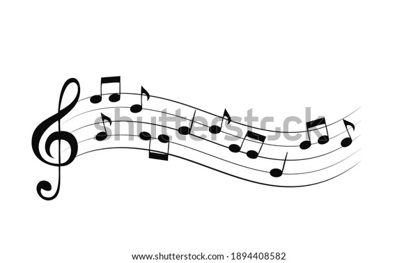 Music Notes Isolated On White Vector Stock Vector (Royalty Free ...