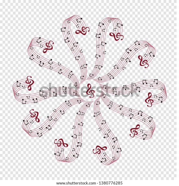 Music Notes Musical Design Element Isolated Stock Vector (Royalty Free ...