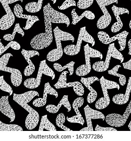 Music Notes Seamless Pattern Musical Theme Stock Vector (Royalty Free ...