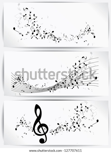 Music Notes Shadowabstract Musical Background Vector Stock Vector ...