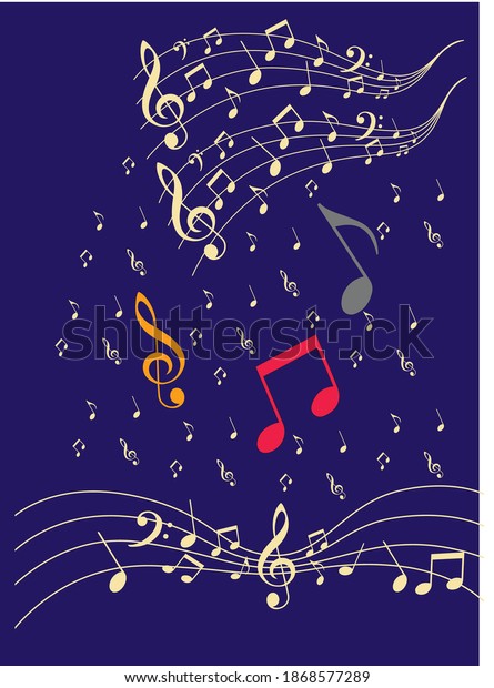 Music Notes Shadowabstract Musical Background Vector Stock Vector ...