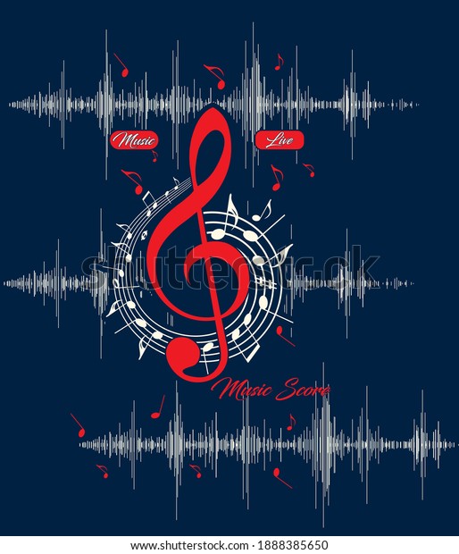 Music Notes Shadowabstract Musical Background Vector Stock Vector ...