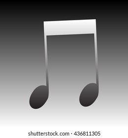 Vektor Stok Music Notes Sign Illustration Gradient Icon (Tanpa Royalti ...