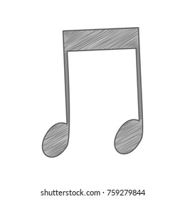 Music Notes Sign Illustration Vector Shaded Stock Vector (Royalty Free ...