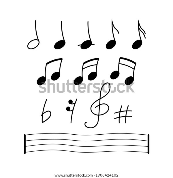 Music Notes Song Melody Tune Isolated Stock Vector (Royalty Free ...