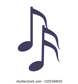 Music Notes Symbol Blue Lines Stock Vector (Royalty Free) 1335184010 ...