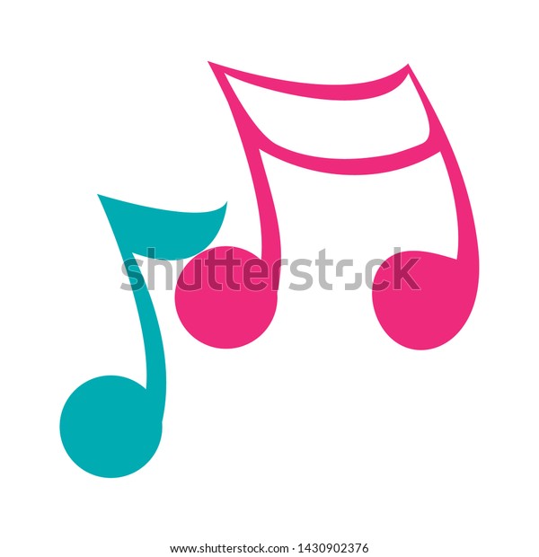 Music Notes Symbol Isolated Cartoon Vector Stock Vector (Royalty Free ...