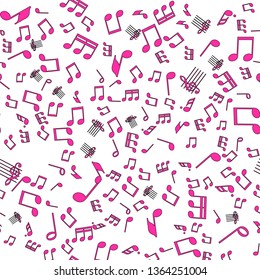 Music Notes Symbols Design Simple Pattern Stock Vector (Royalty Free ...