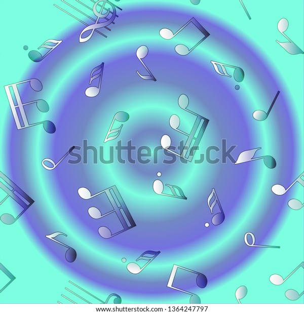 Music Notes Symbols Design Simple Pattern Stock Vector (Royalty Free ...