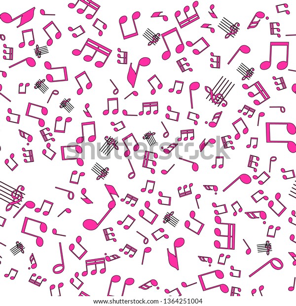 Music Notes Symbols Design Simple Pattern Stock Vector (Royalty Free ...