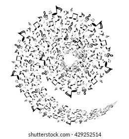 Music Notes Twisted Into Spiral On 스톡 벡터(로열티 프리) 429252514 | Shutterstock