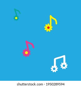 Music Notes Vector Illustration Flower Style Stock Vector (Royalty Free ...