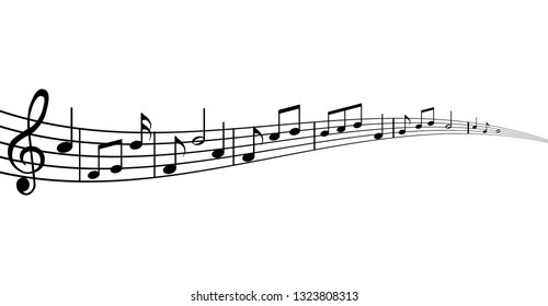 Music Notes Vector Melody Stock Vector (Royalty Free) 1323808313 ...