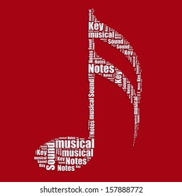 Music Notes Word Cloud Typography Text Stock Vector (Royalty Free ...