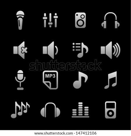 Music Pictogram Stock Vector (Royalty Free) 147412106 - Shutterstock